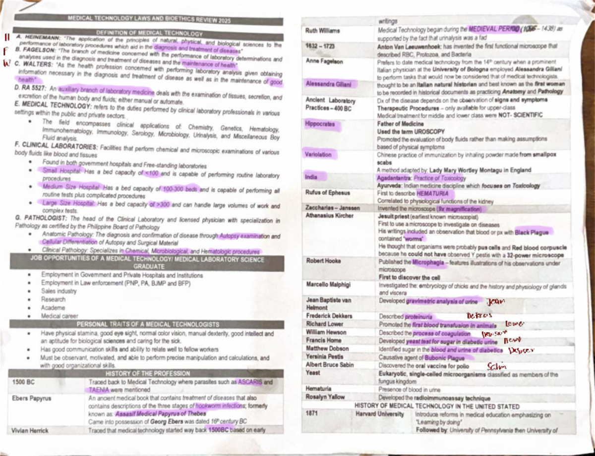 MTLE Seminar Notes: Medical Technology Laws & Bioethics Review 2025 ...