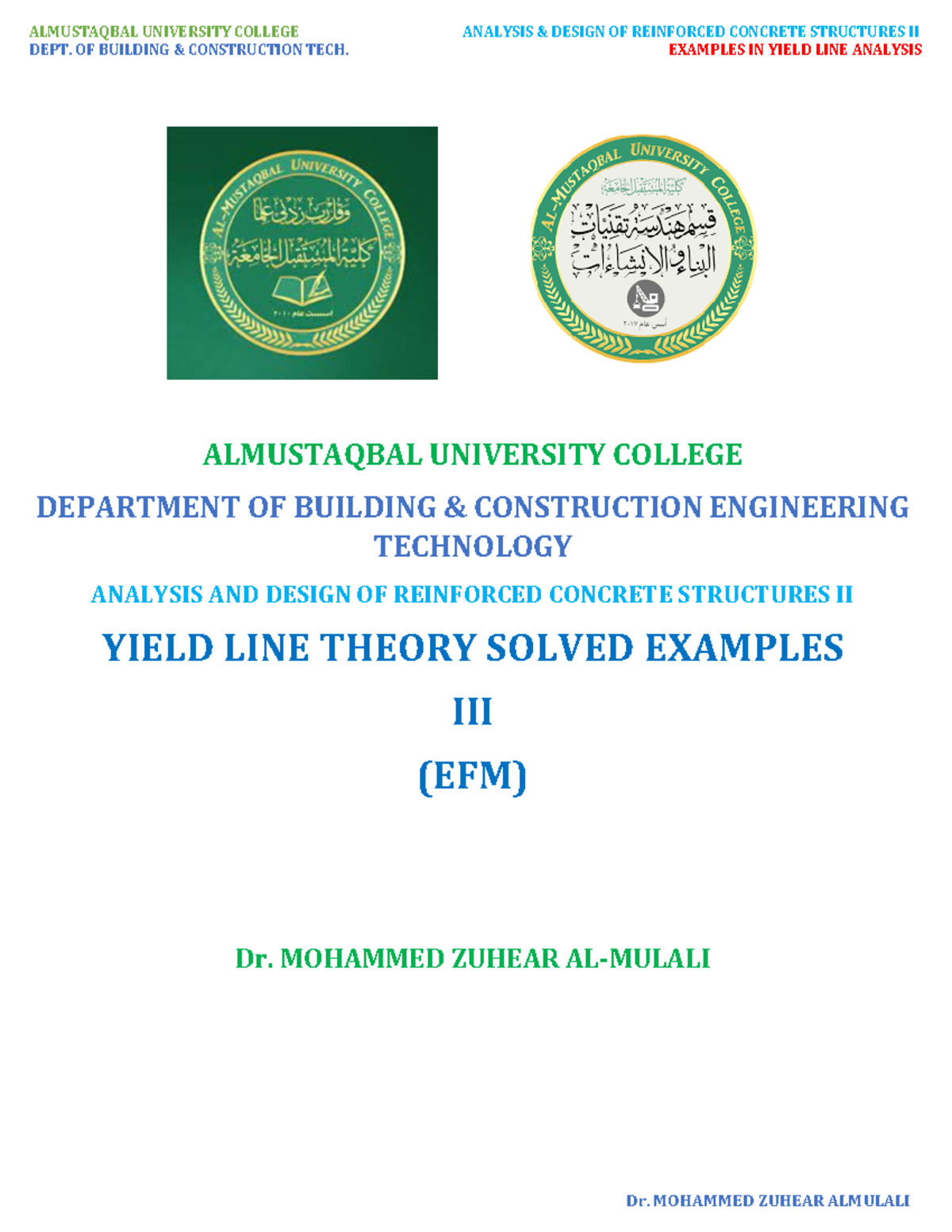 Yield Line Analysis Solved Examples III (EFM) - Building & Construction ...