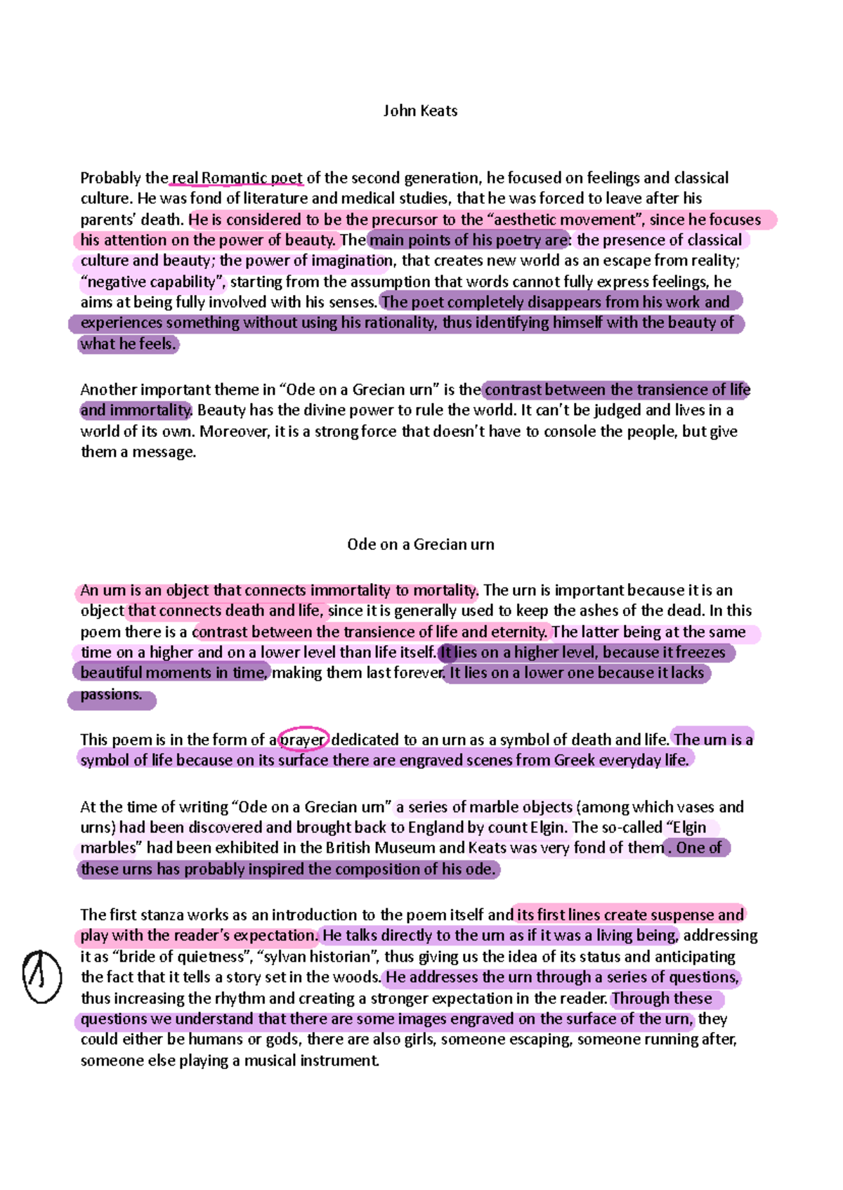 John Keats: Analysis of "Ode on a Grecian Urn" - Literary Insights ...