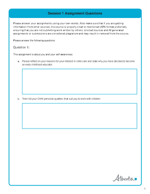 Session 01-Assignment - Session 1 Assignment Questions 1 Please answer ...