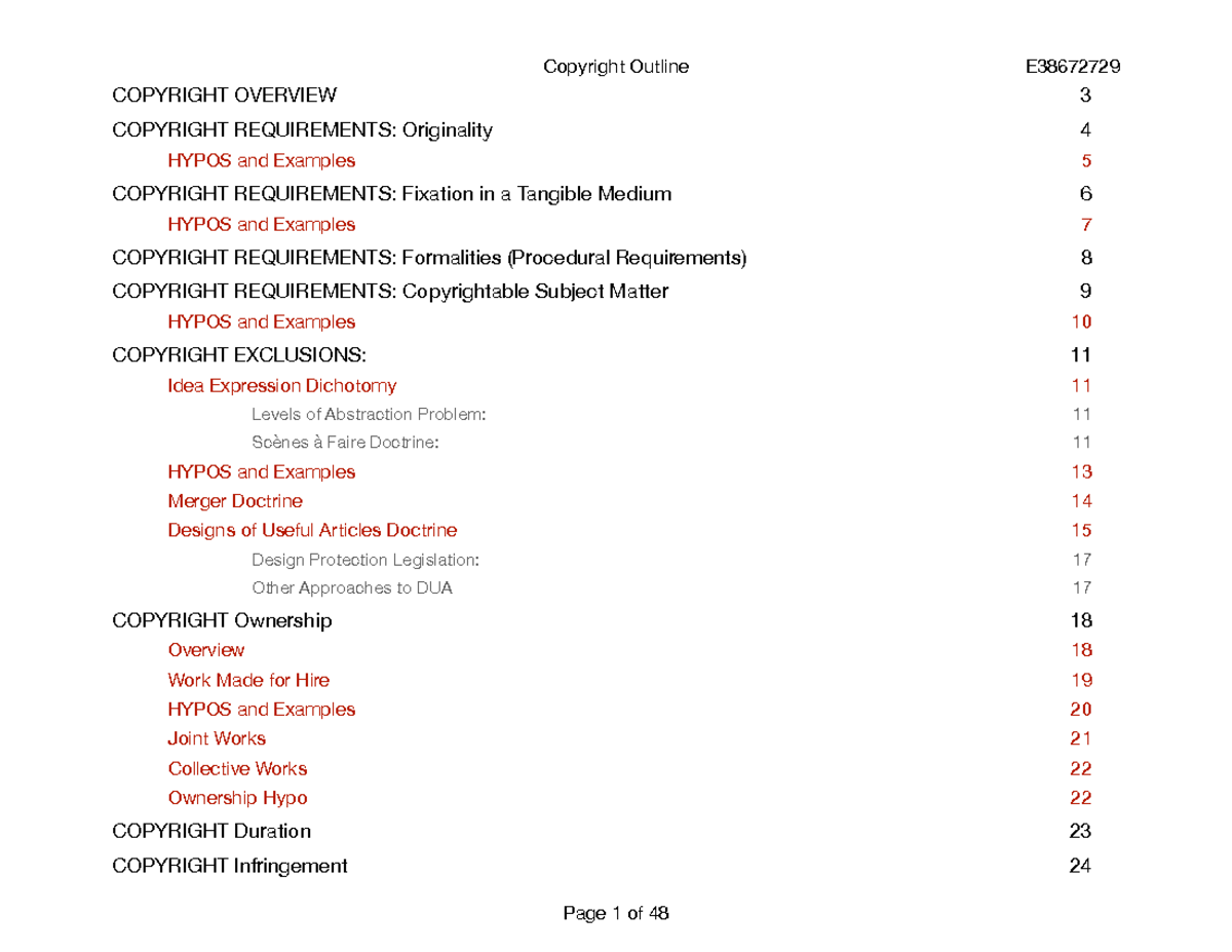 Copyright Outline - COPYRIGHT OVERVIEW COPYRIGHT REQUIREMENTS ...