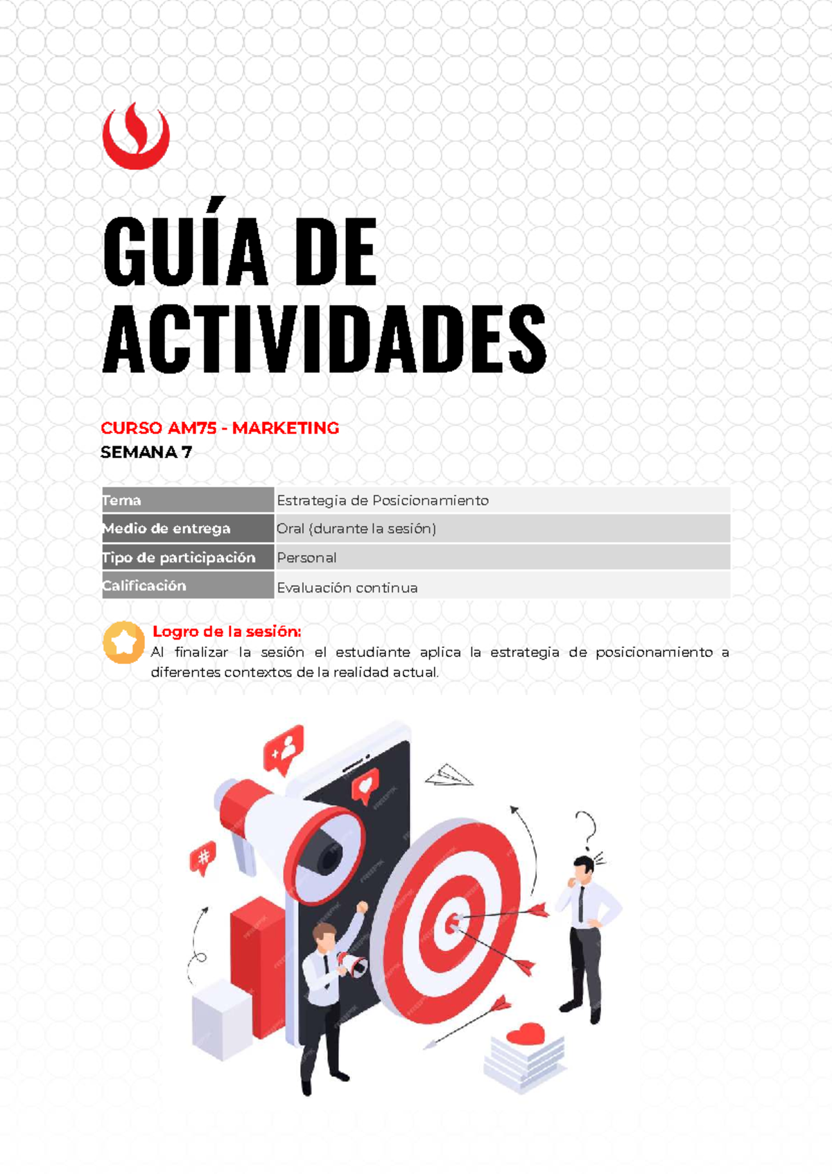 AM75 - Guía de Actividades Semana 7: Estrategia de Posicionamiento ...