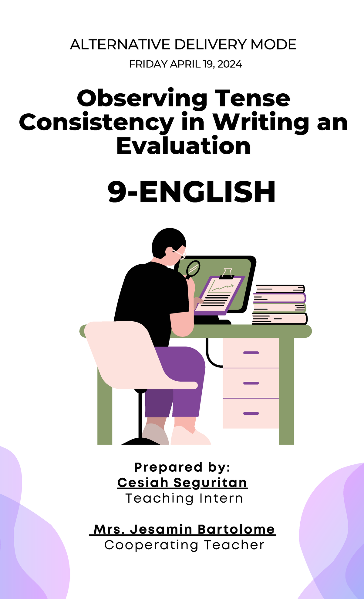 ADM 9-ENG Evaluating Tenses - April 19 Lecture Notes - Studocu