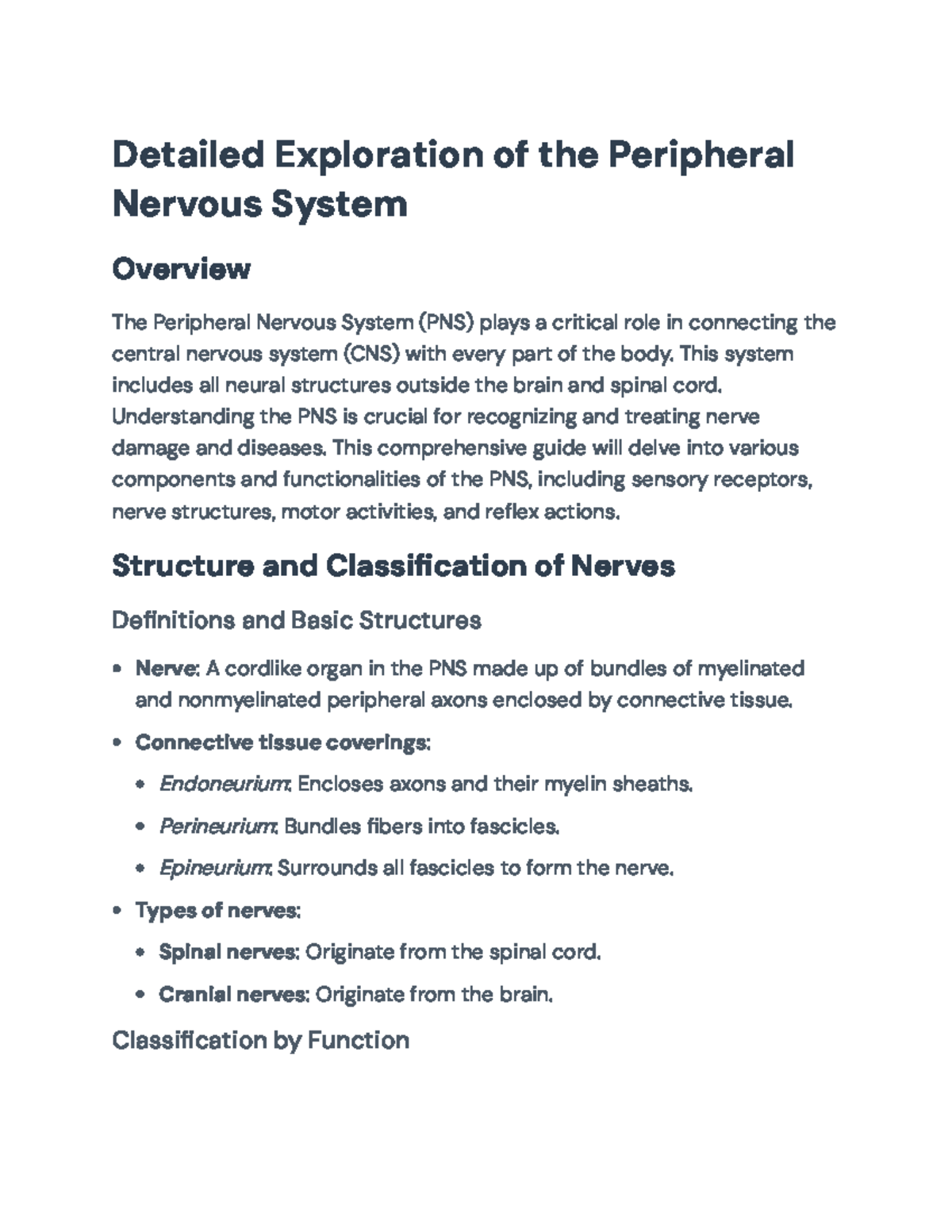 Peripheral Nervous System (PNS) Overview and Functions – Detailed Study ...