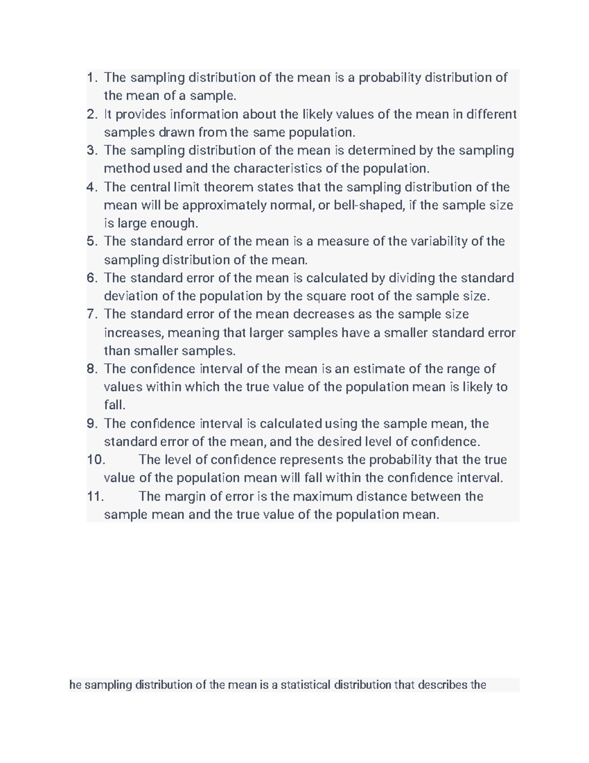 Sampling distribution of the mean - 1. The sampling distribution of the ...
