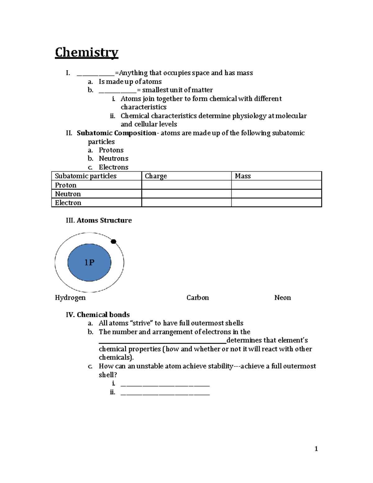 Introduction to Chemistry Concepts and Chemical Reactions (CHEM 101 ...