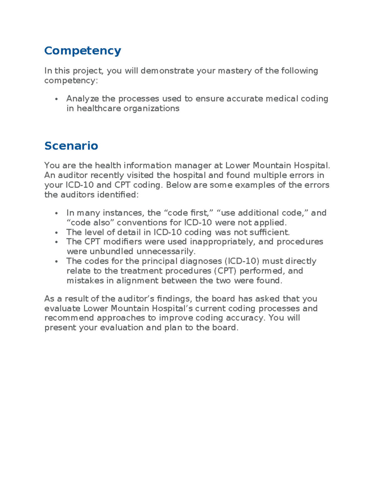 HIM-30227-10830-M31 Medical Coding Accuracy Improvement Report - Studocu