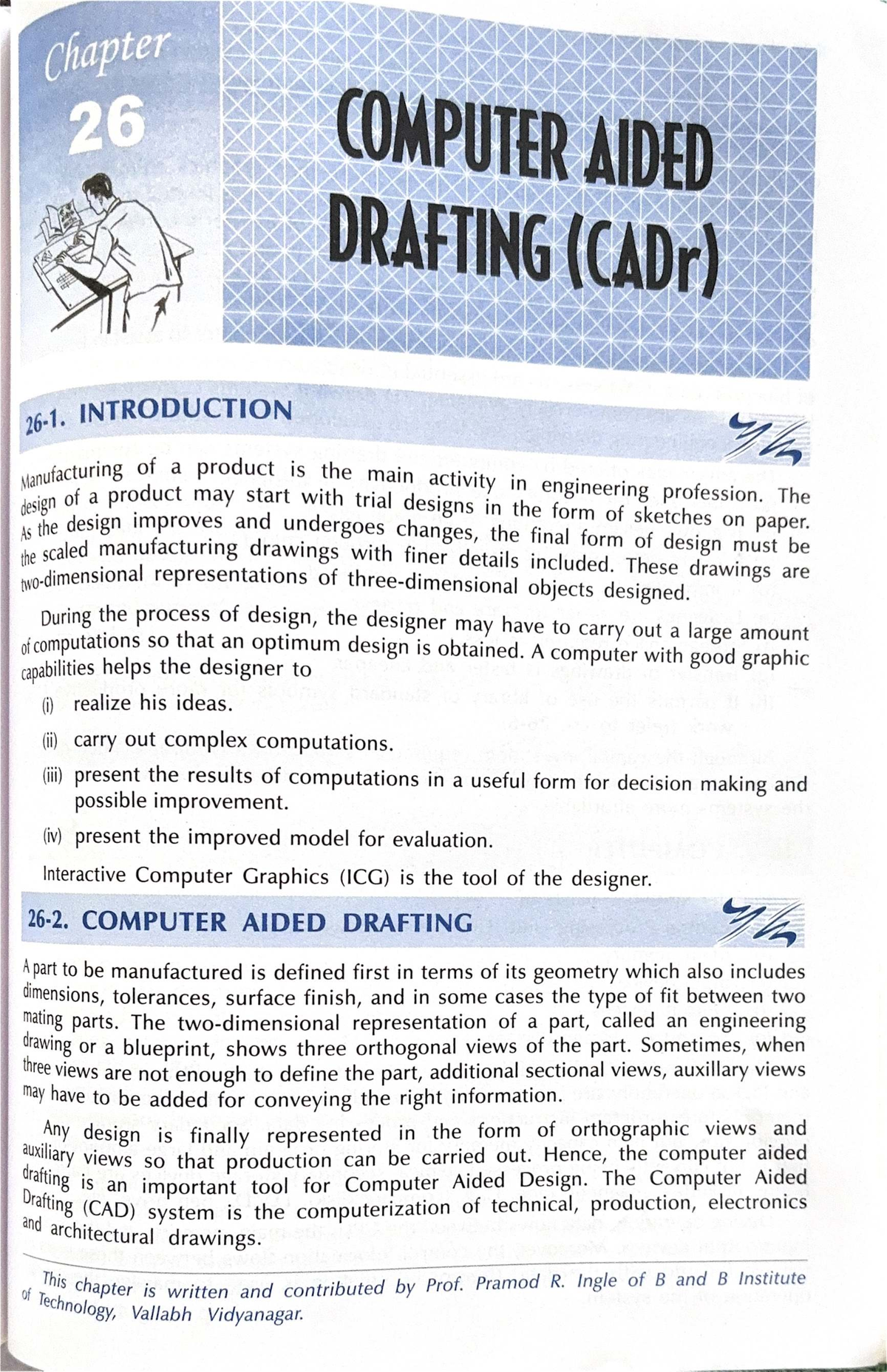 Chapter 26: Introduction to Computer Aided Drafting (CADr) in AutoCAD ...