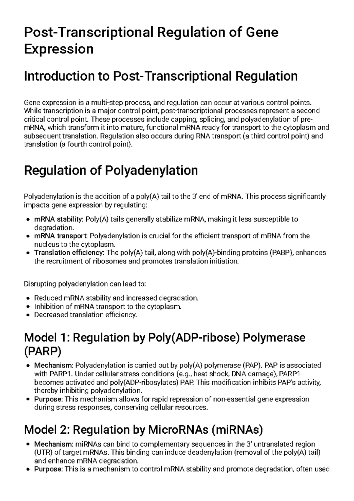 Regulation of Gene Expression: Study Unit 7 Guide - Studocu