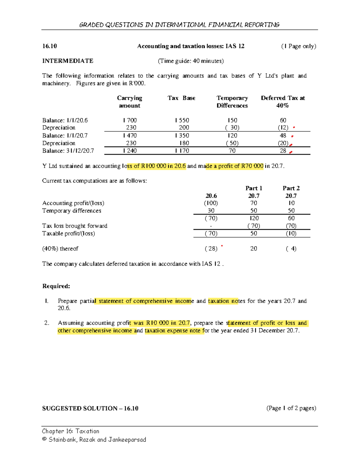 Week 3 - Intermediate Taxation Tutorial Notes (16.10) - Studocu