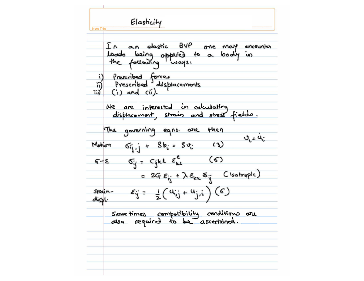 Axially LM - Short Notes on Bearing and Shear Stresses - Studocu