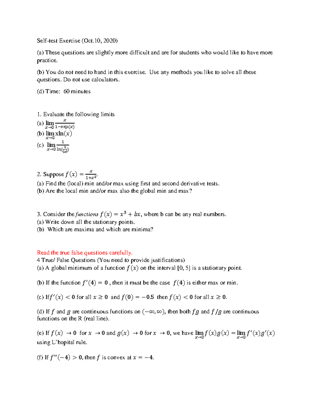 Self-Test Exercise 3: Advanced Practice to Achieve Top Grades - Studocu