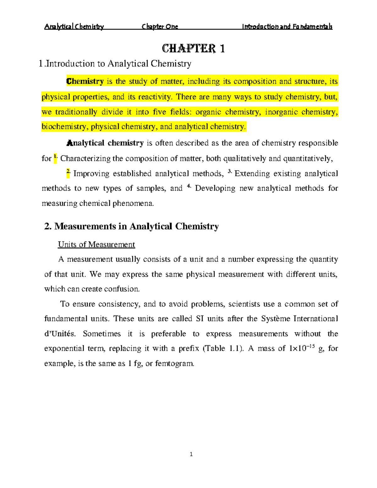 Analytical Chemistry 101: Introduction & Fundamentals of Measurement ...