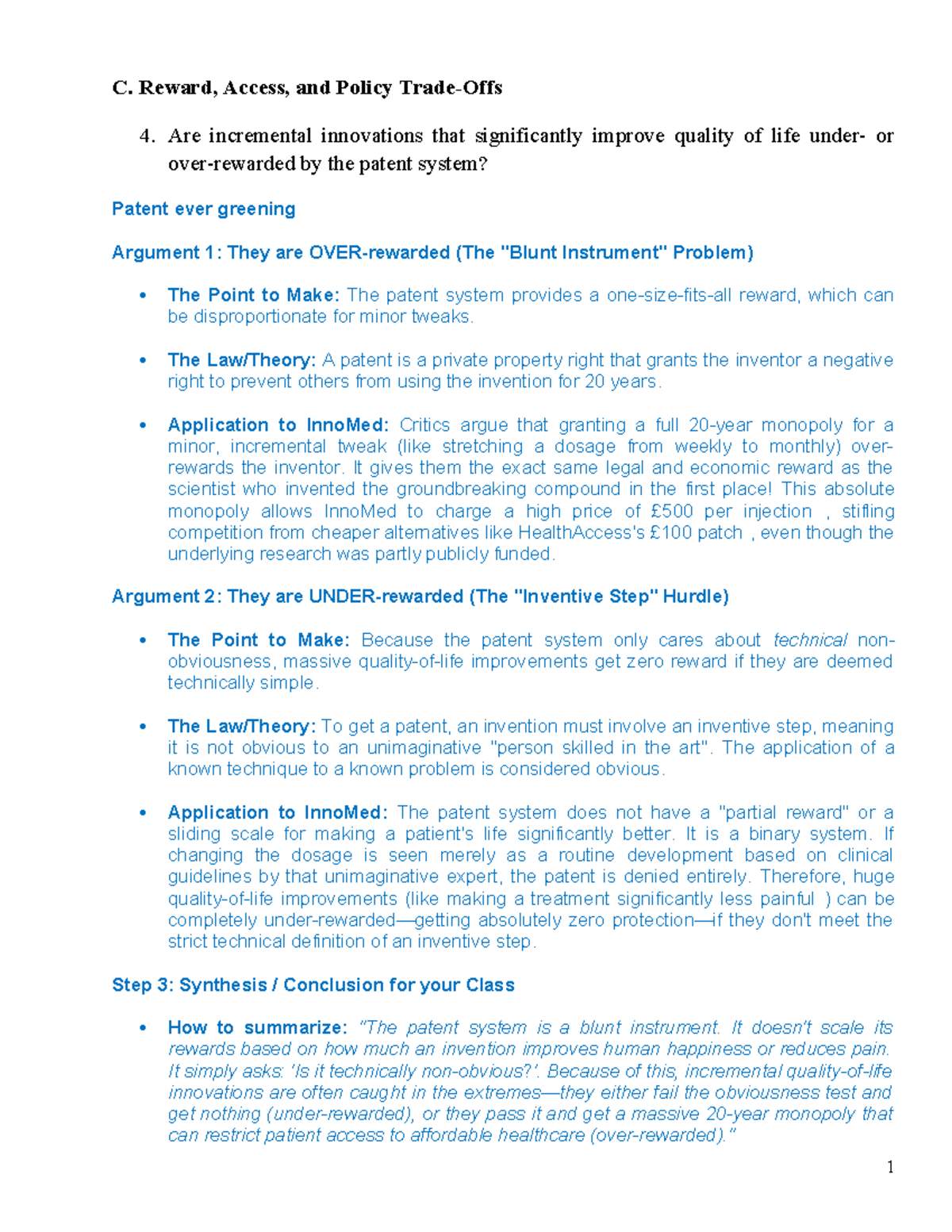 C. Reward, Access, and Policy: Examining Incremental Innovations and ...
