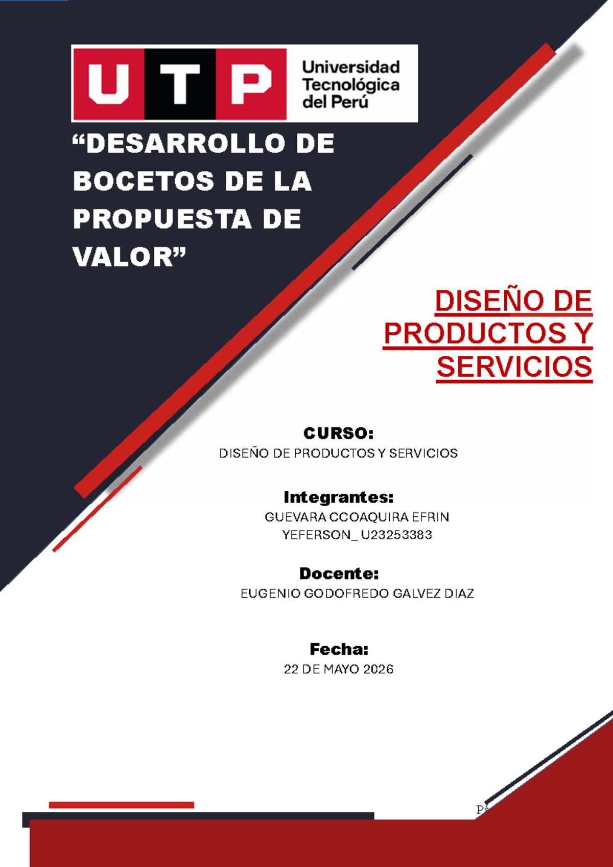 Bocetos de Propuesta de Diseño de Productos y Servicios - Curso: DPS ...