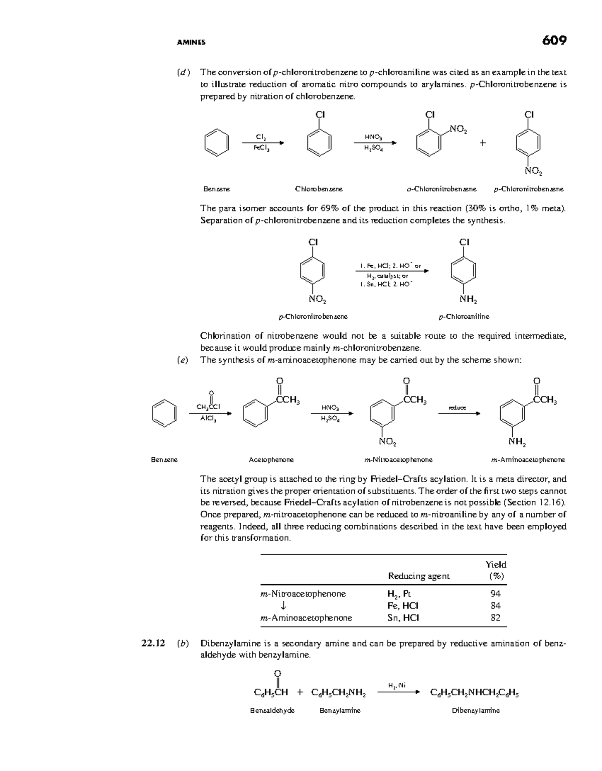 Organic Chemistry 609: Reduction of Nitro Compounds to Arylamines - Studocu
