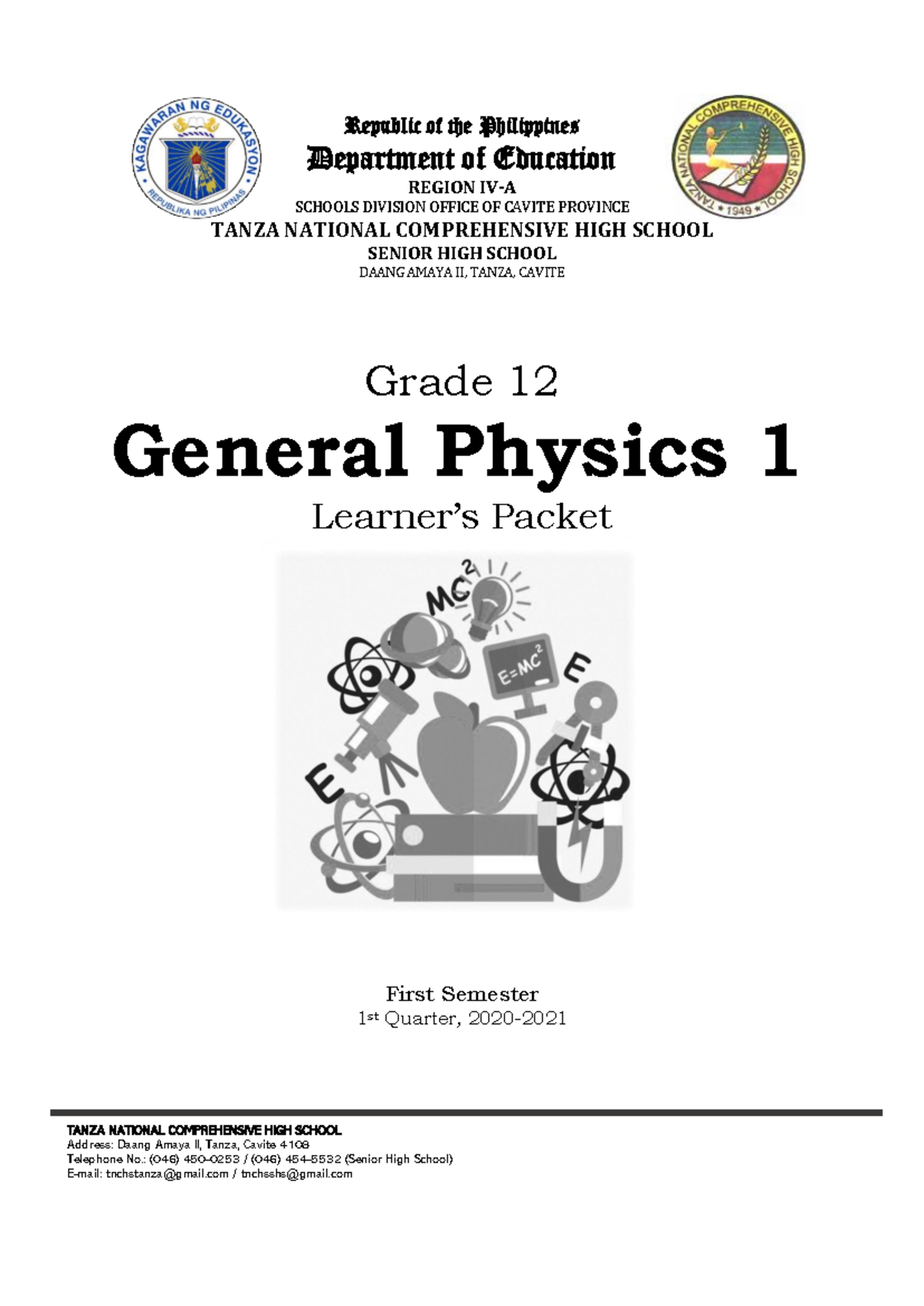 Learners-Packet Gen.-Physics-1 - Republic of the Philippines Department ...