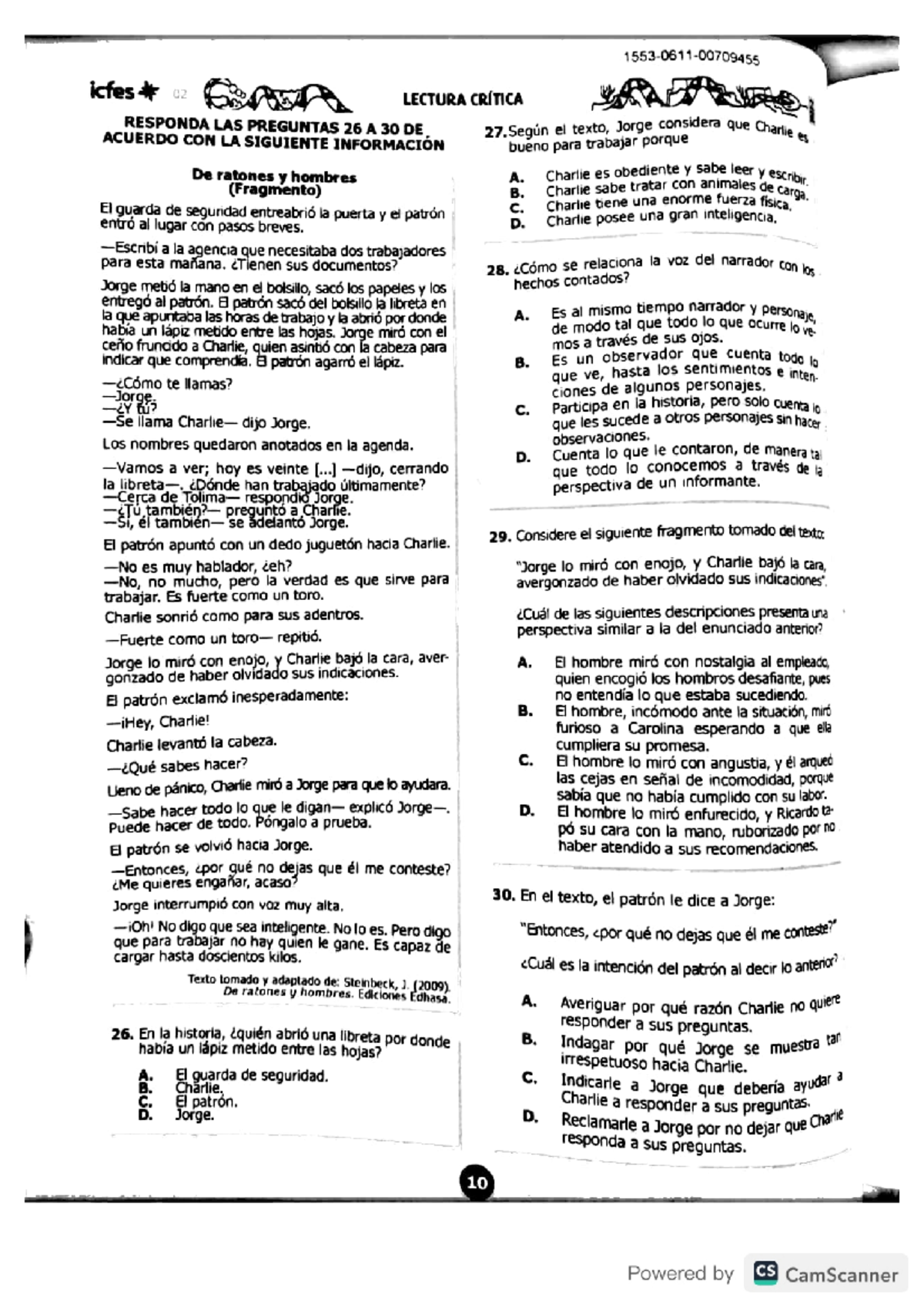 Lectura crítica 2023- confederado - icfes 02 LECTURA CRÍTICA RESPONDA ...