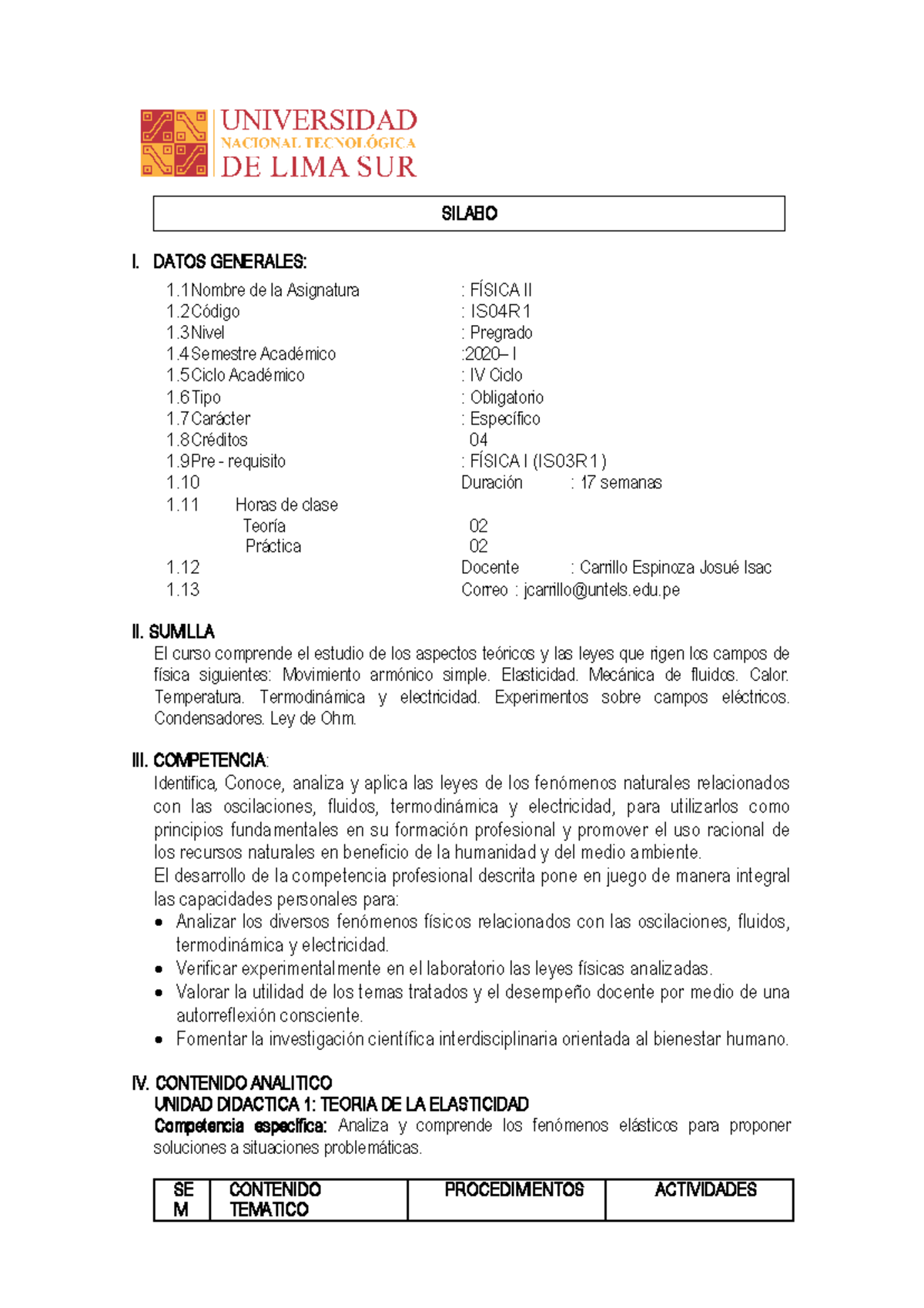 Fisica II silabo 2021 docx - UPC - Studocu