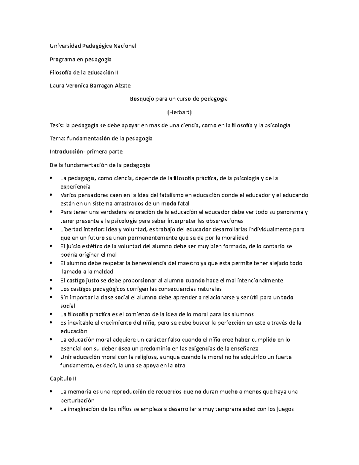 Bosquejo Pedagógico: Fundamentos Filosóficos y Psicológicos de la ...
