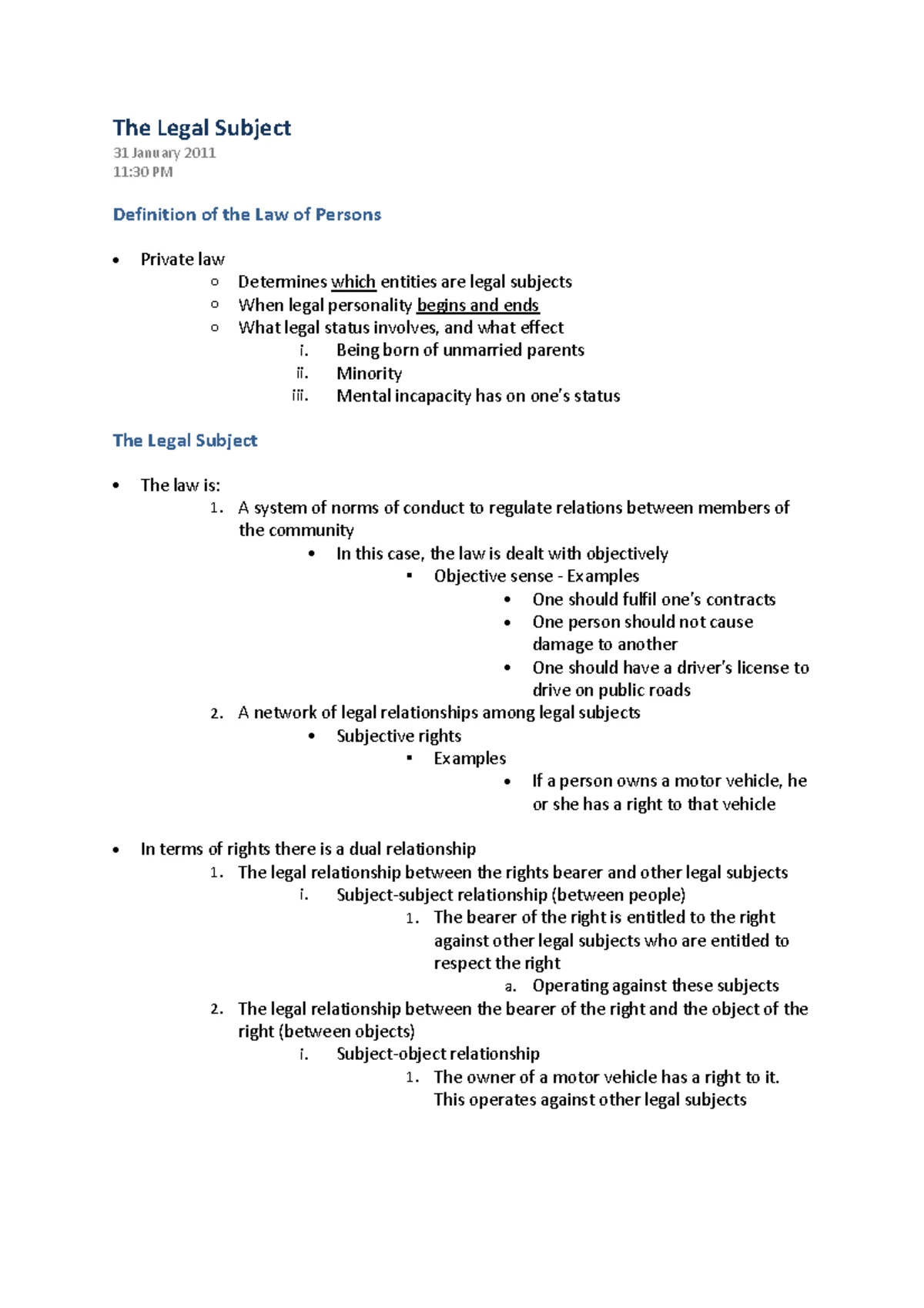 Common Law Domicile Principles: Legal Residence Explained - Studocu