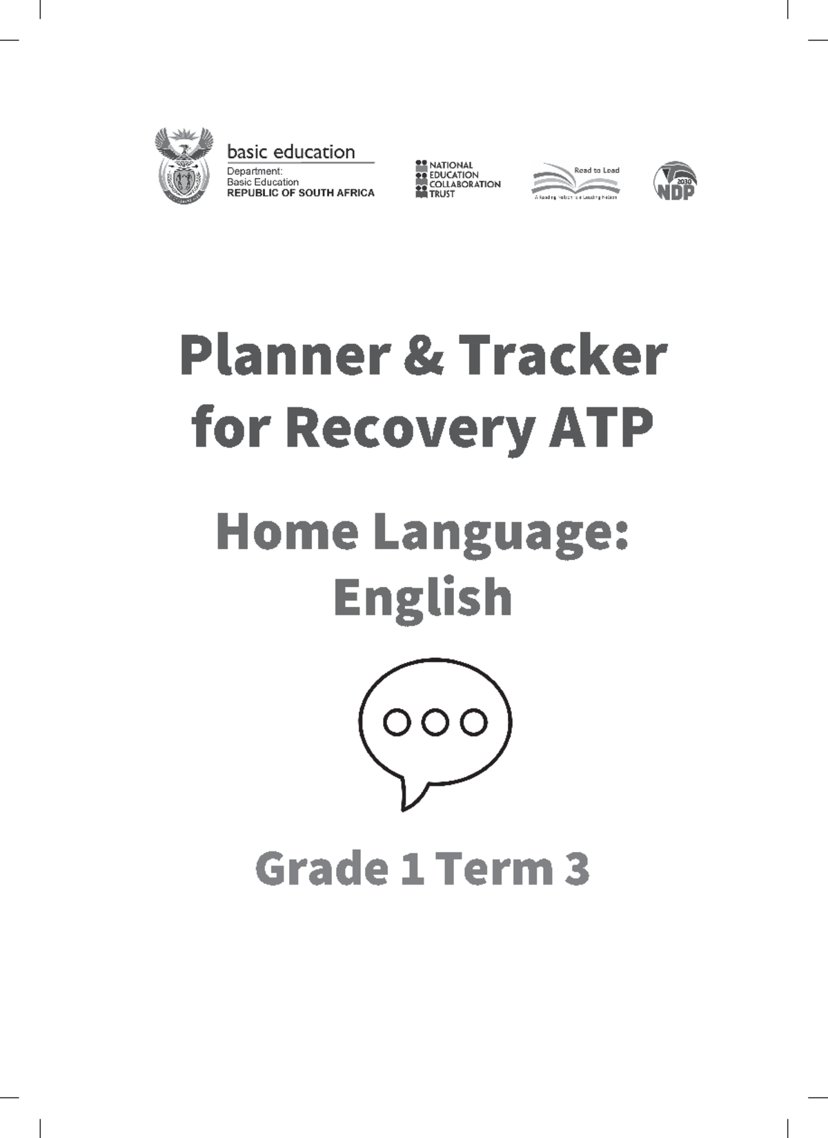 Gr 1 Term 3 2022 English Recovery ATP Planner & Tracker Document - Studocu