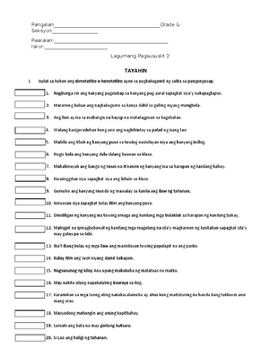 MGA- Tayutay-1 - example - Tayutay Ang tayutay ay isang sinadyang ...
