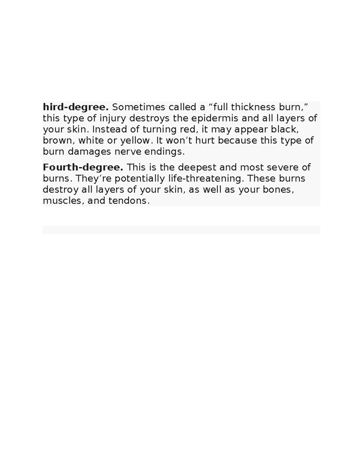 Burns - First Aid Notes for Understanding Burn Types and Treatments ...