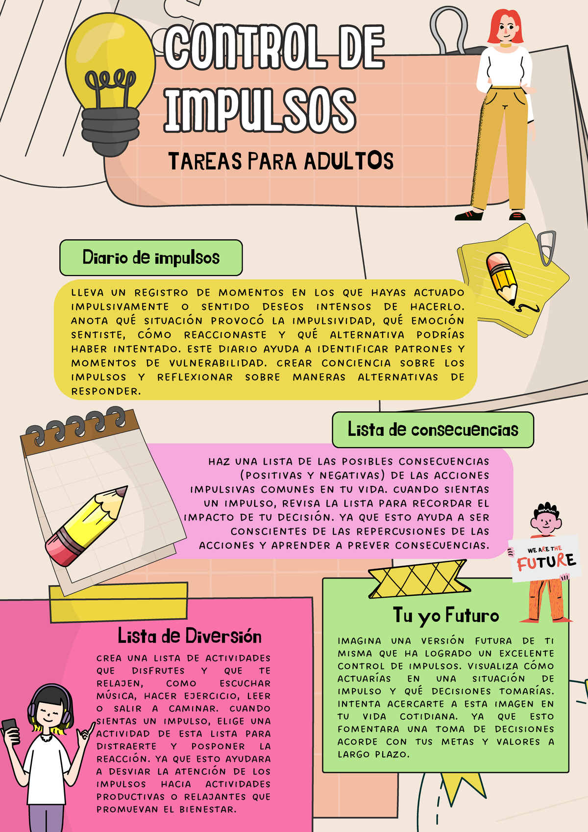 Hojas De Trabajo De Actividades De Control De Impulsos Para Estudiantes ...