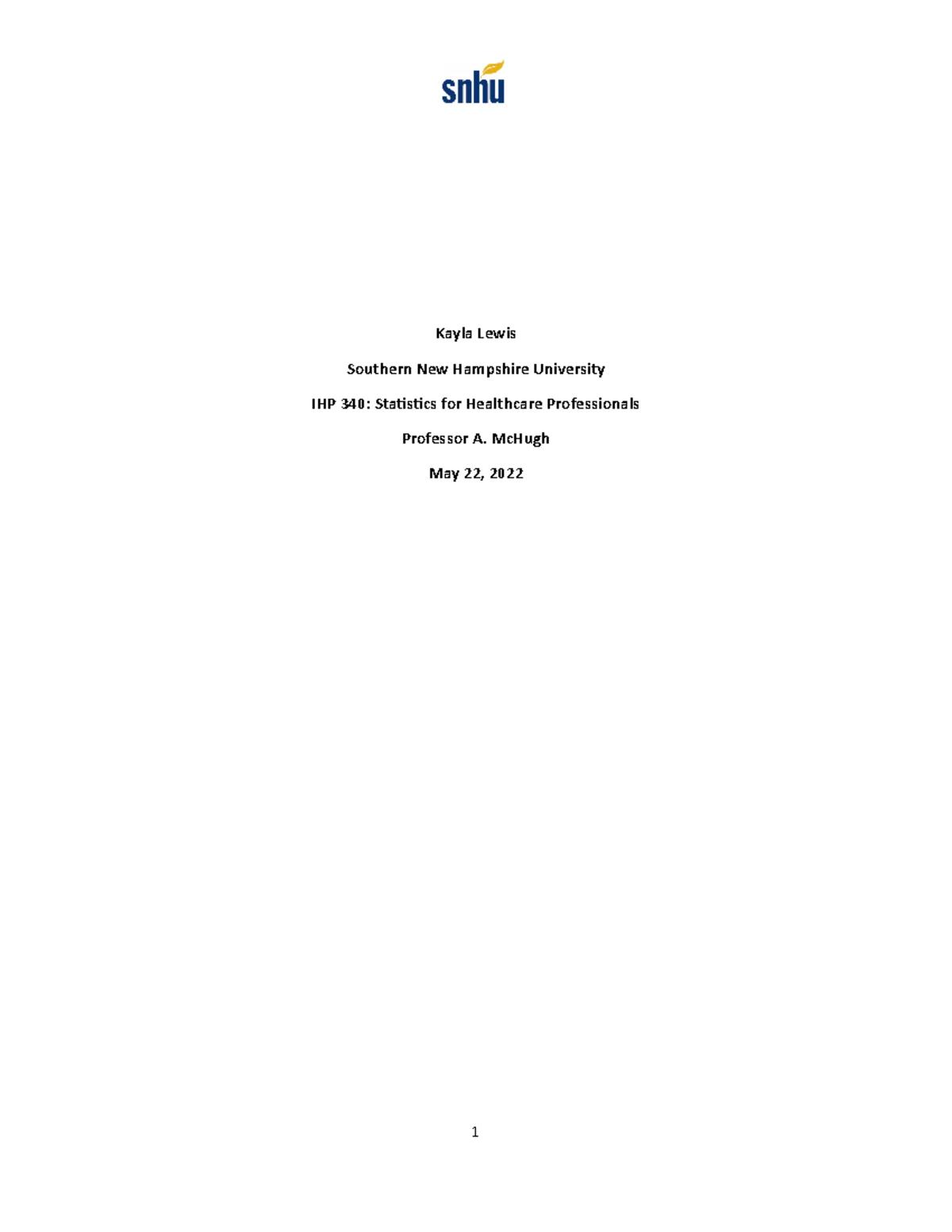 IHP-340: Short Paper on Graph Interpretation in Statistics - Studocu