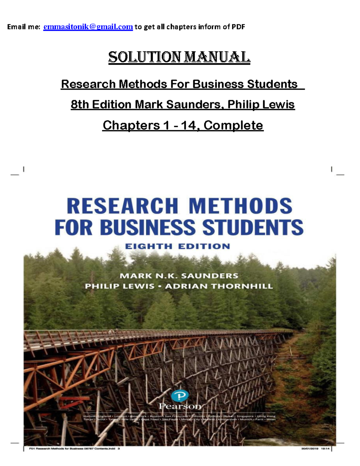 Solution manual for research methods for business students 8th edition ...