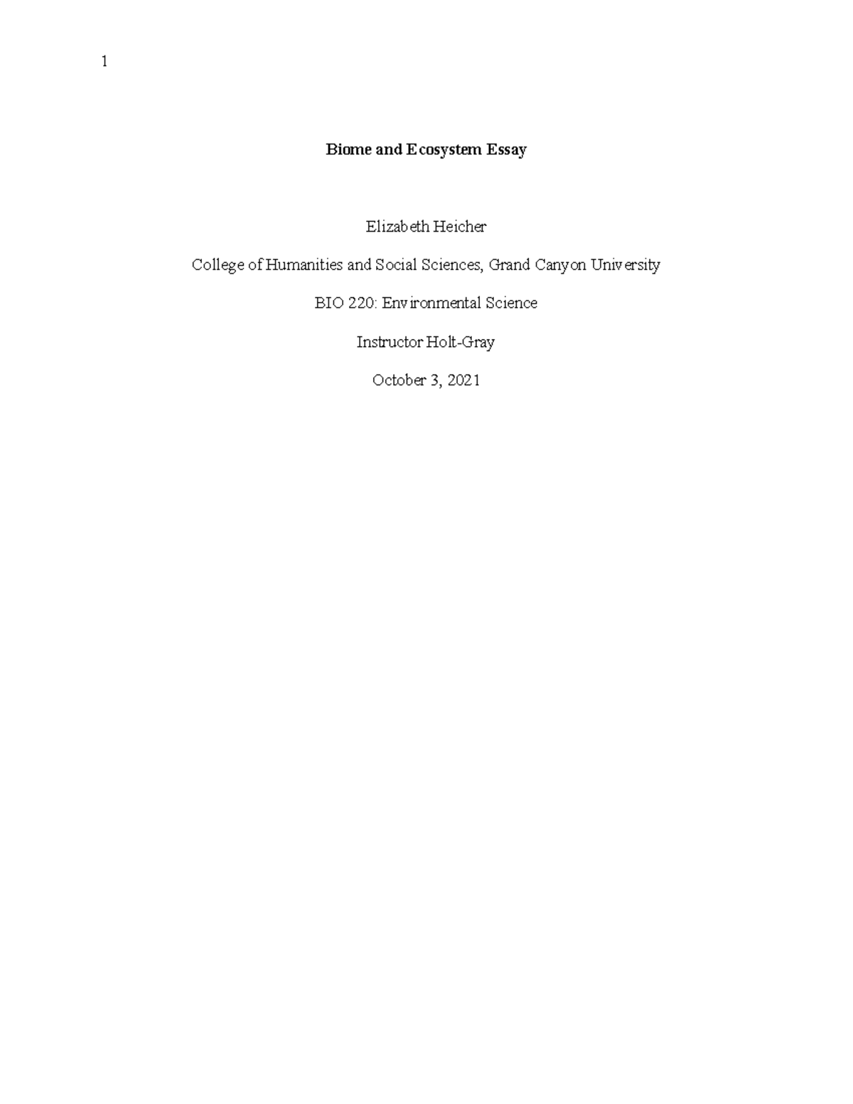 Biome and ecosystem essay - Within a biome, there are many ecosystems ...