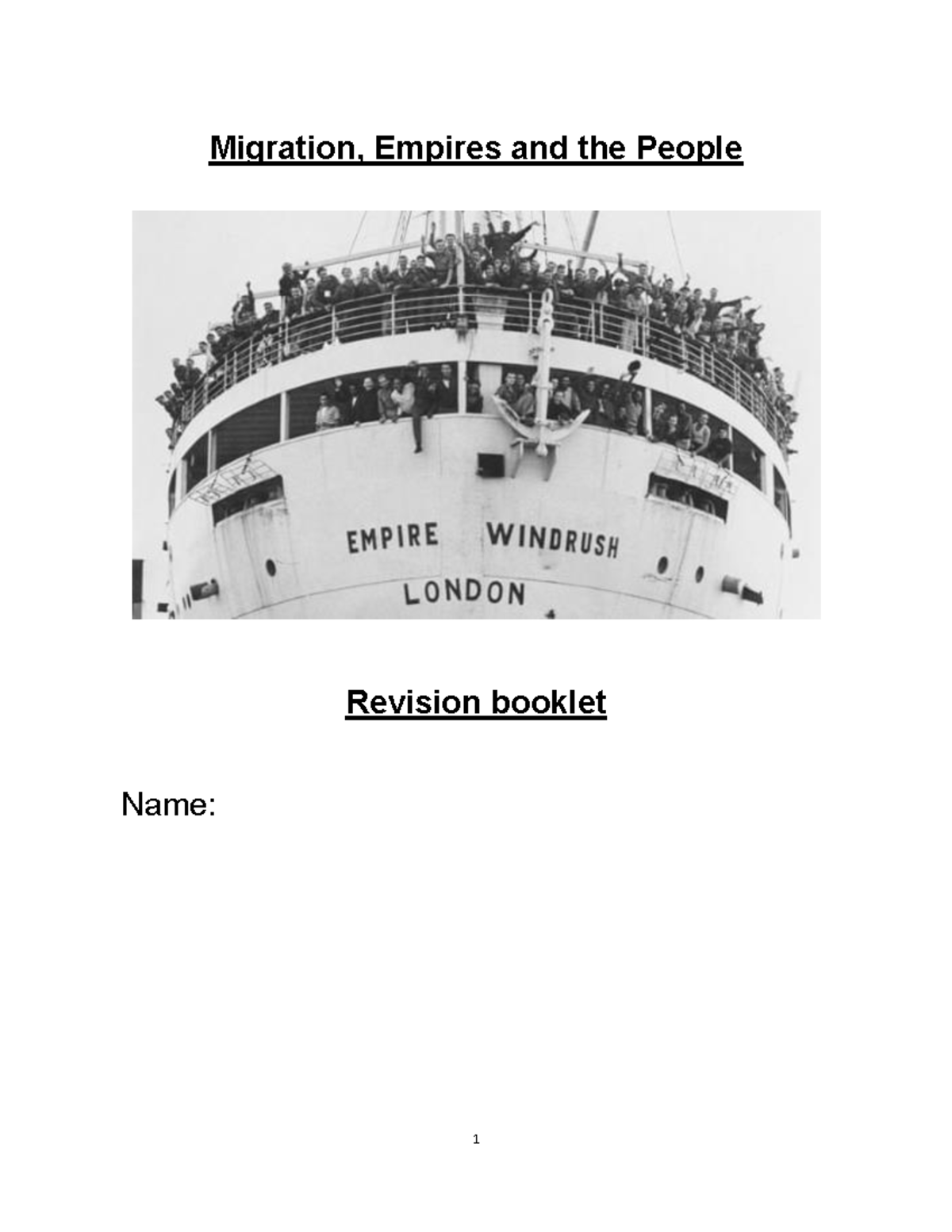 Migration, Empires & People: Revision Notes for History (HIST101) - Studocu