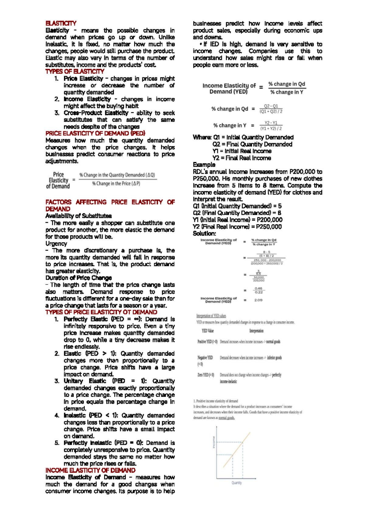 Group 1 - Elasticity: Understanding Income and Price Effects - Studocu