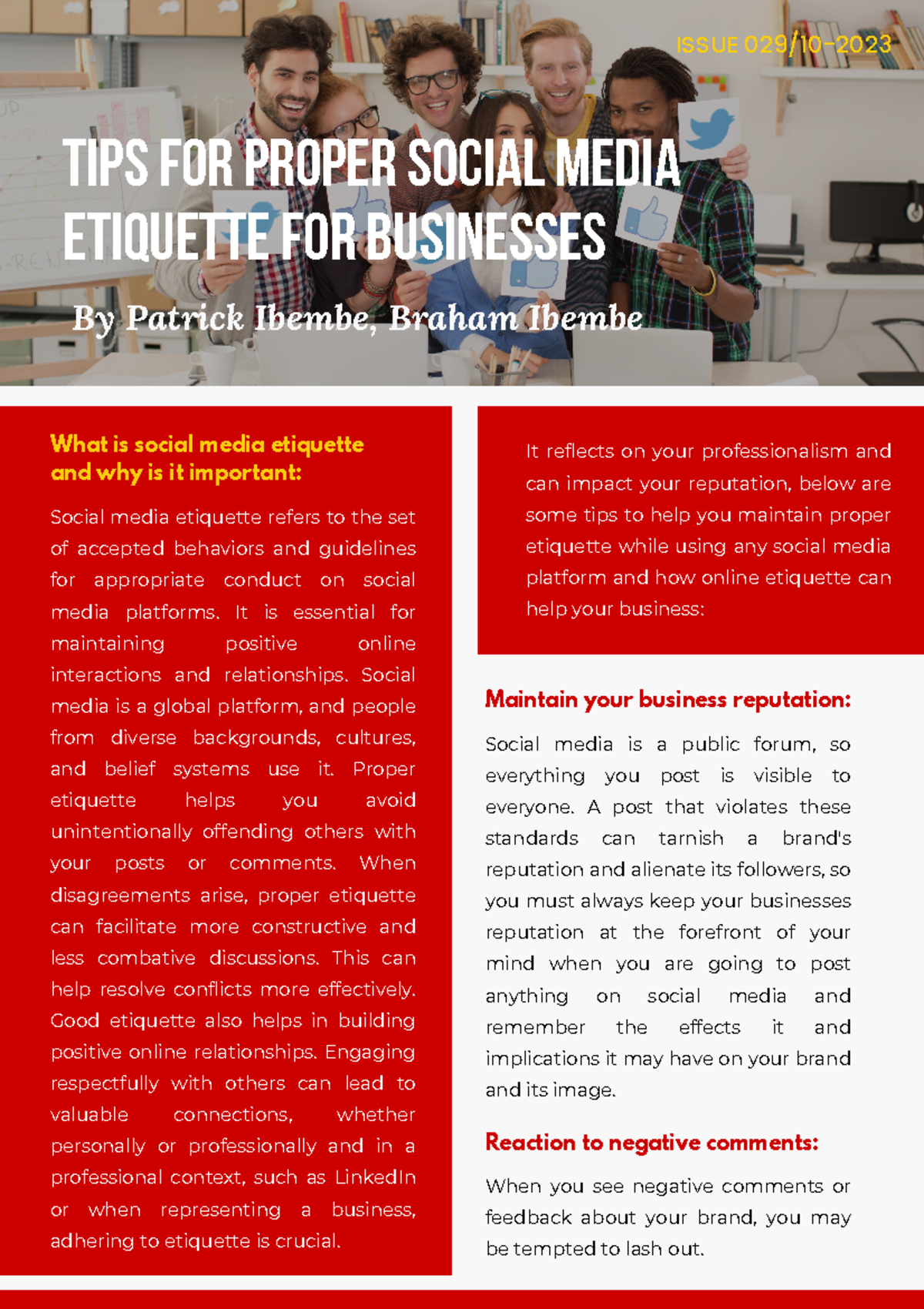Social Media Etiquette Tips for Businesses: Maintaining Your Brand ...