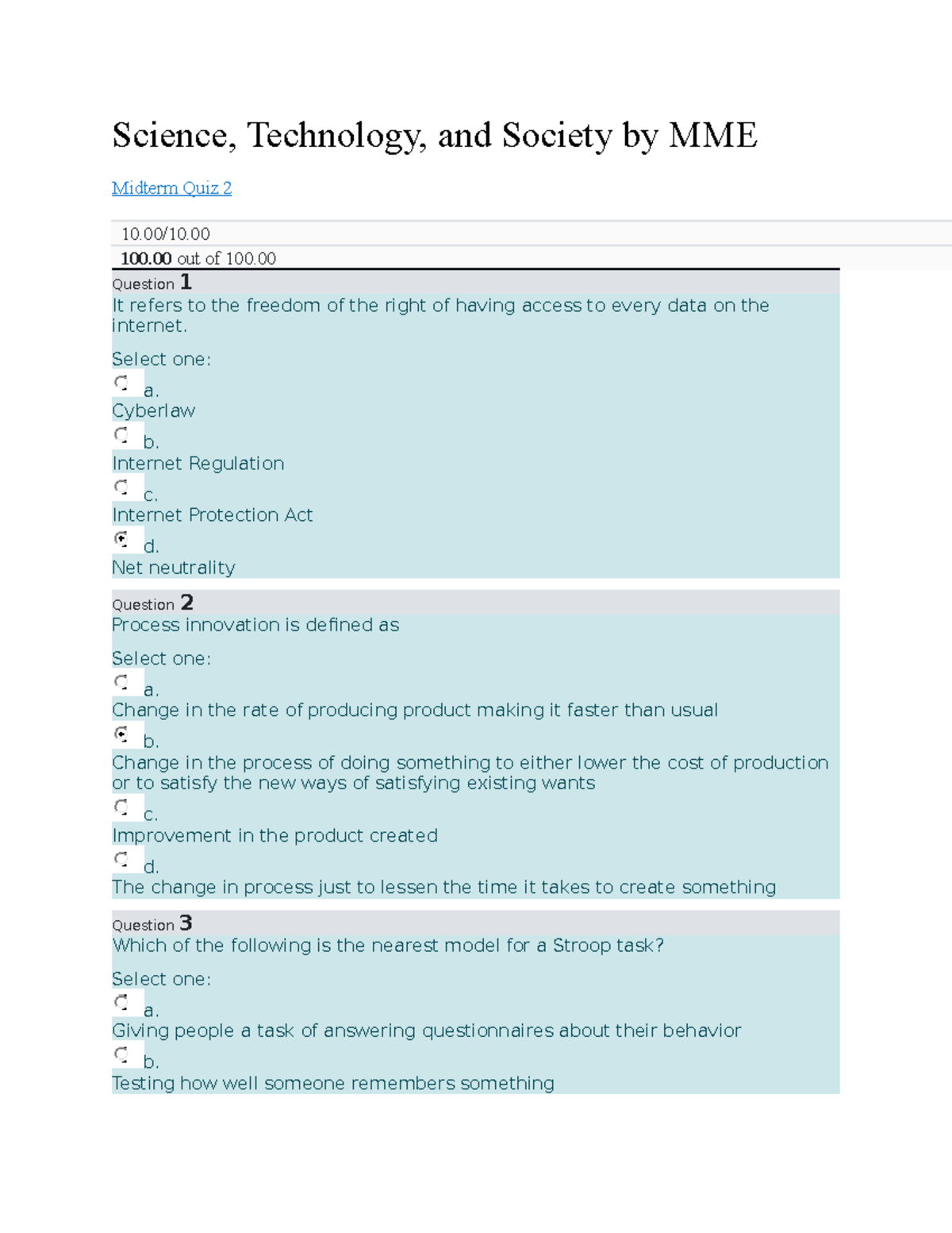 Science, Technology, and Society Midterm Q2 - Science, Technology, and ...