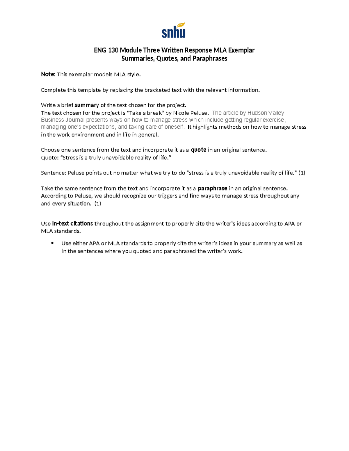 ENG 130 Module Three Written Response MLA C Steelman - ENG 130 Module ...