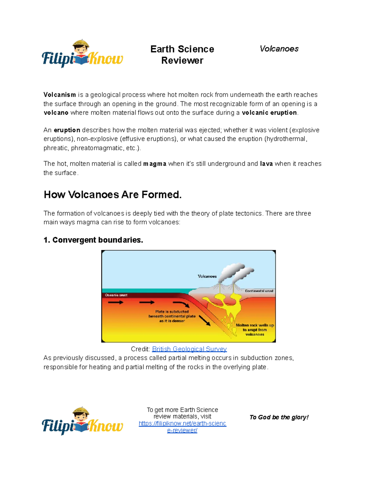 Earth Science Reviewer Volcanoes(1)(1) - Earth Science Reviewer ...