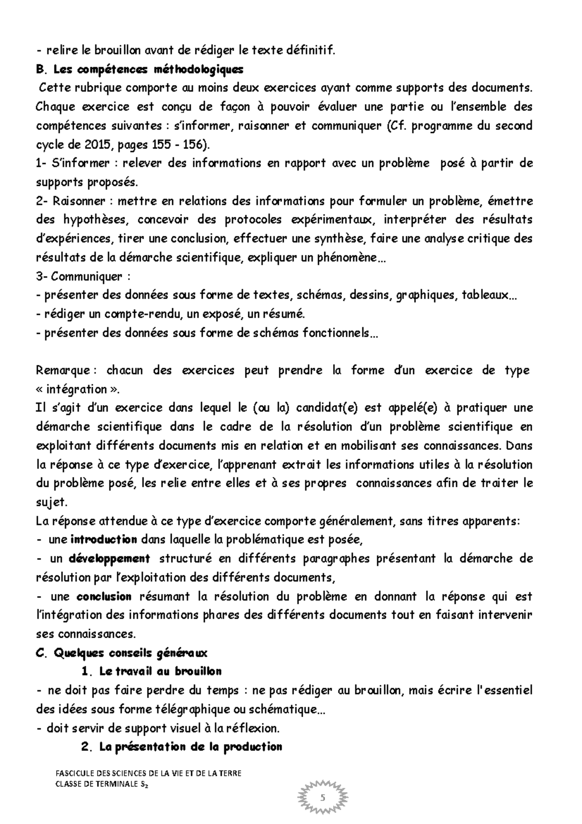 Fascicule SVT Terminale S 2 : Compétences et Exercices en Algorithmique ...