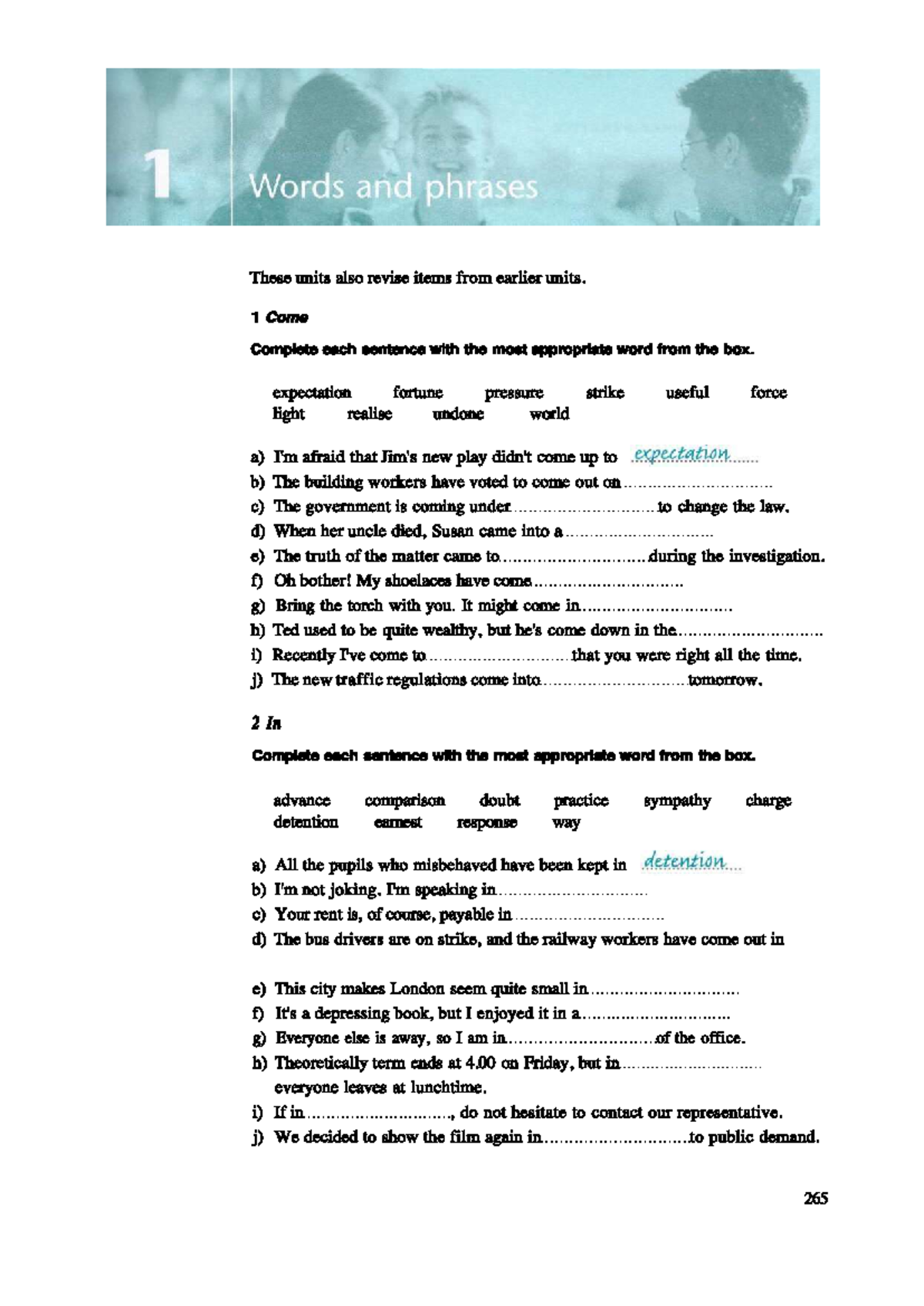 Advanced Grammar Practice: Words and Phrases 1 (Course Code: Vince ...