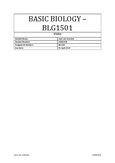 BLG1501 - Unisa - basic biology - Studocu