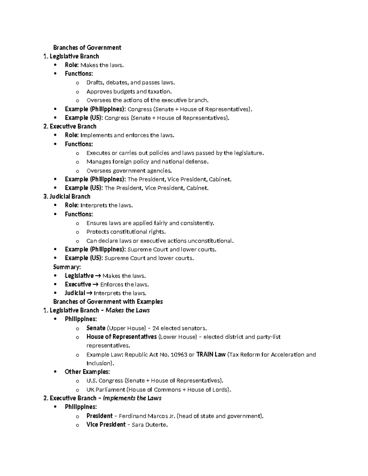 Branches of Government: Legislative, Executive, and Judicial Roles ...