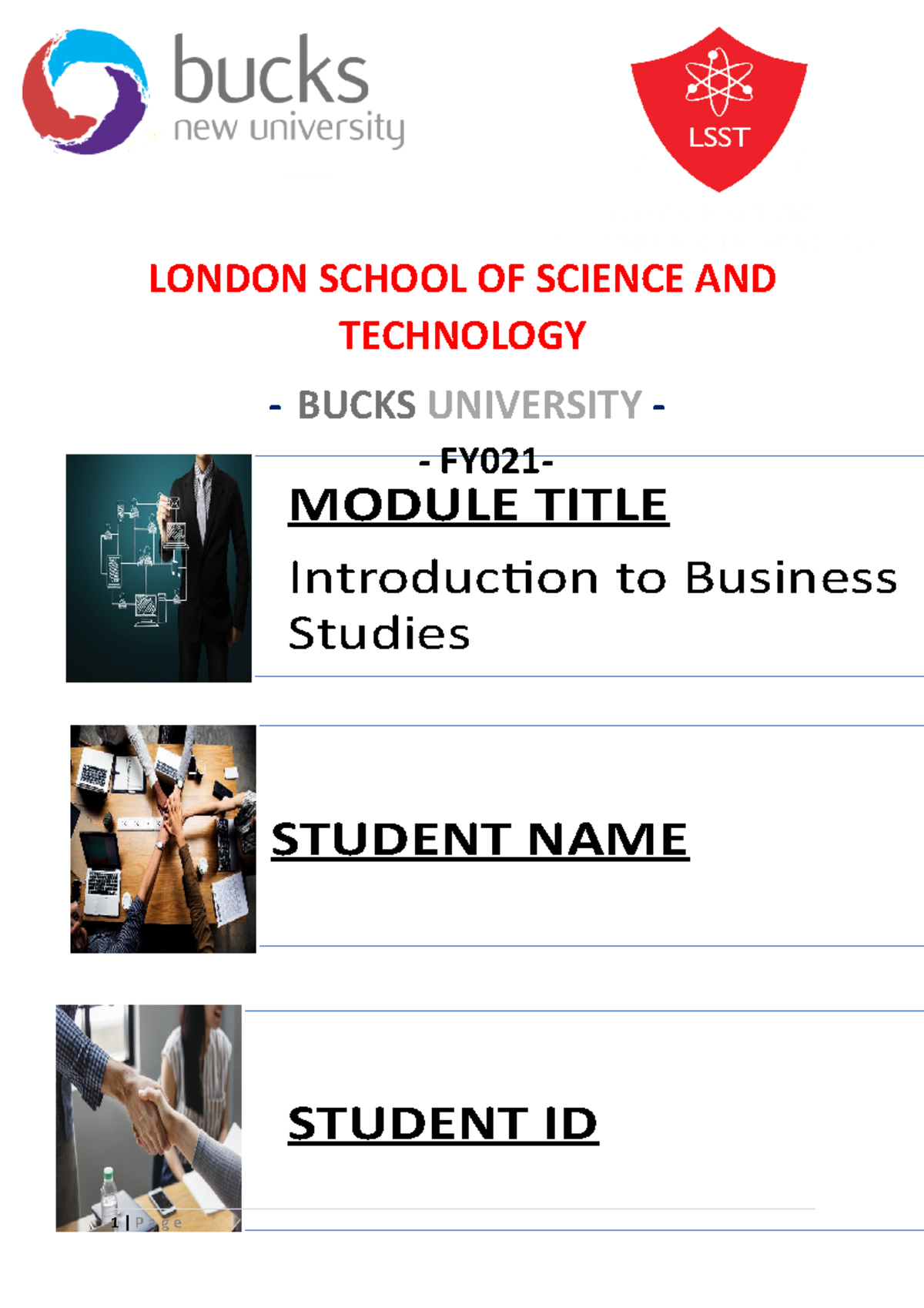 Introduction to Business Studies - MODULE TITLE Introduction to ...
