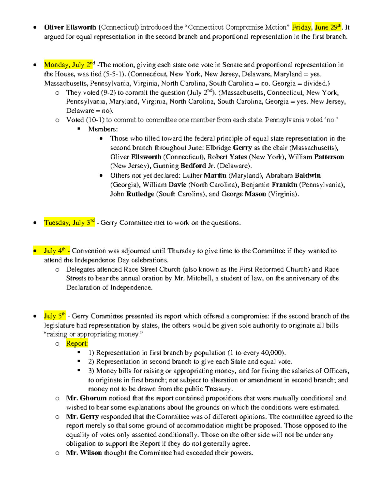 The Great Compromise Outline - Warning: TT: undefined function: 32 ...