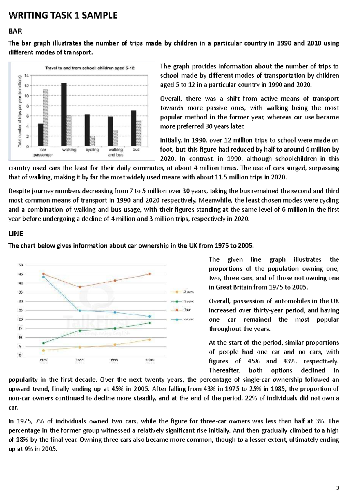 IELTS Writing Task 1: Sample Graphs and Diagrams Analysis - Studocu