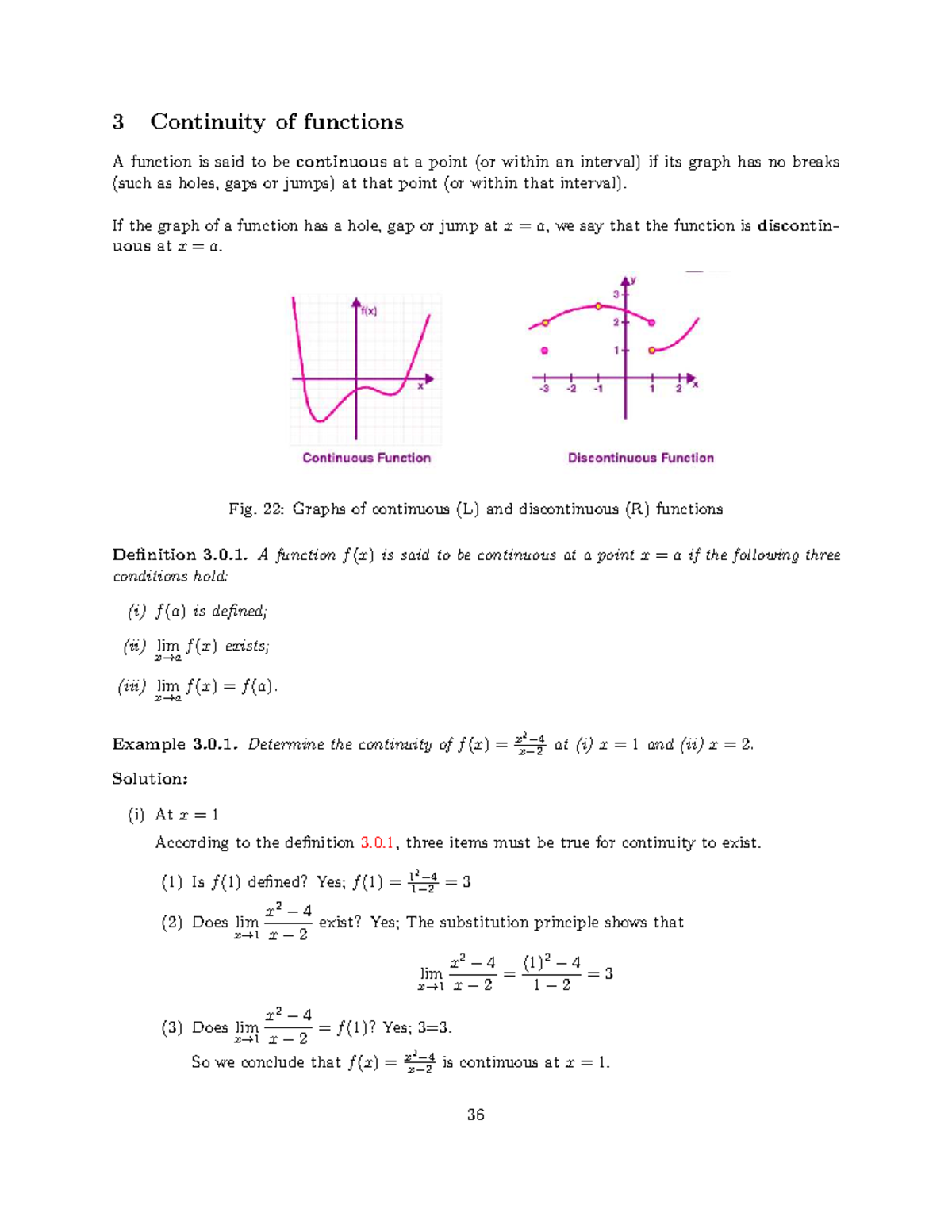 Continuity and Discontinuities of Functions: Analysis & Exercises (MATH 101) - Studocu