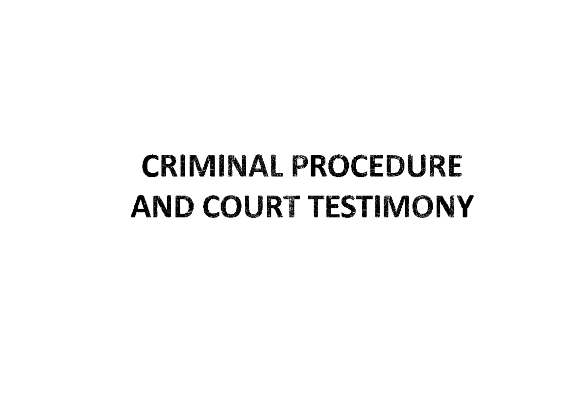 MODULE ON CRIMINAL PROCEDURE: ARREST (PPT) - Studocu