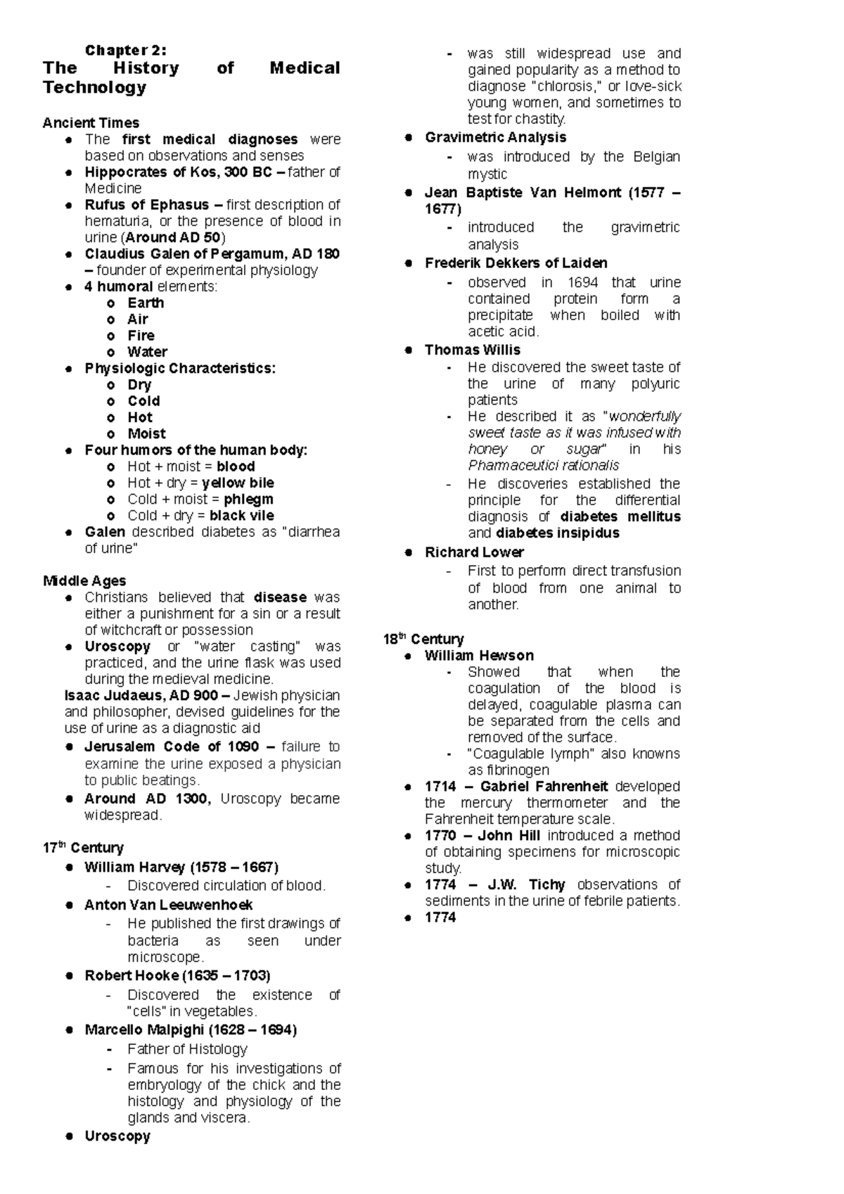 Chapter 2 STS transes - STS for Med lab science - Chapter 2: The ...