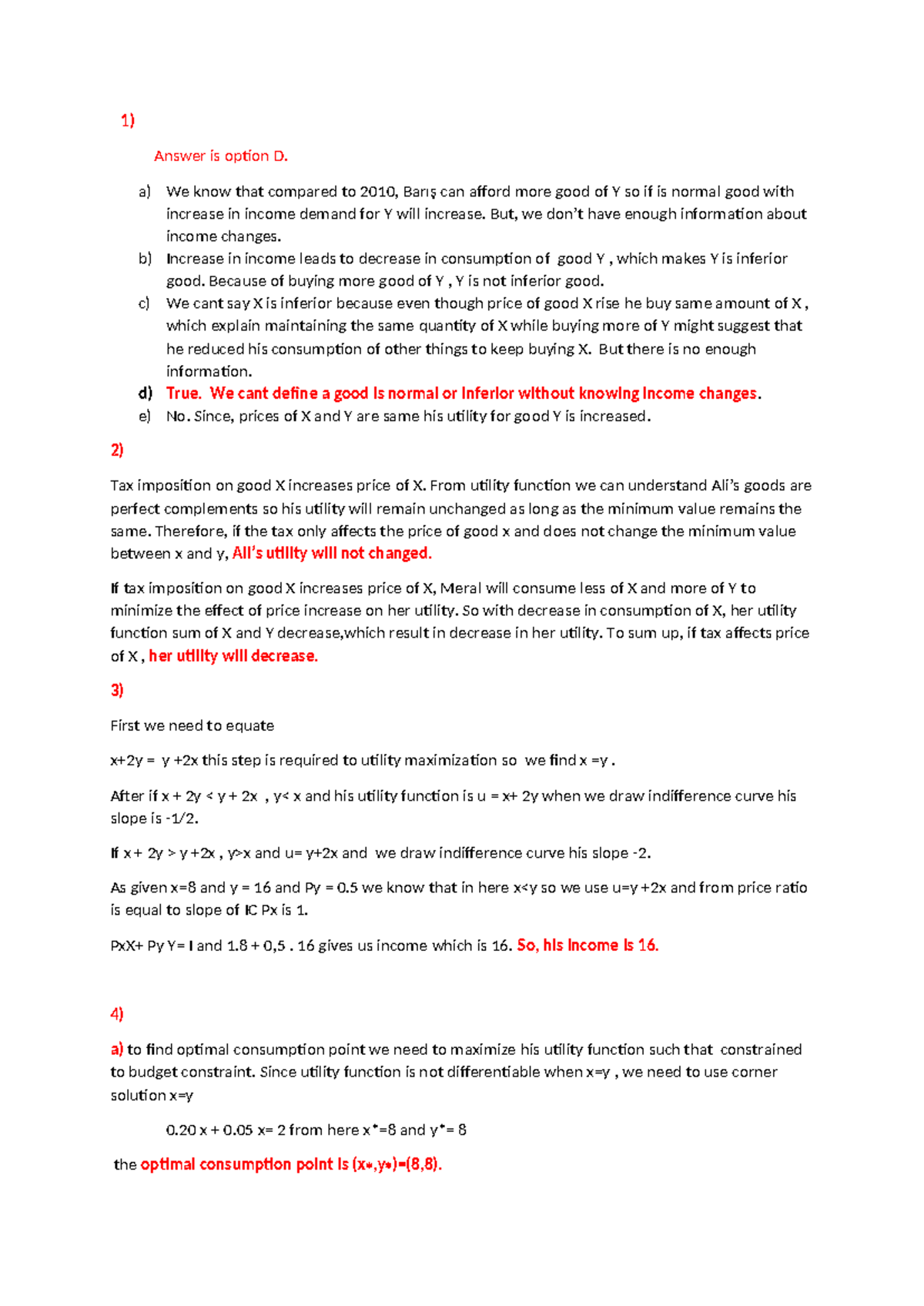 EC 203.03 PS-3 - ps3 - 1) Answer is option D. a) We know that compared ...