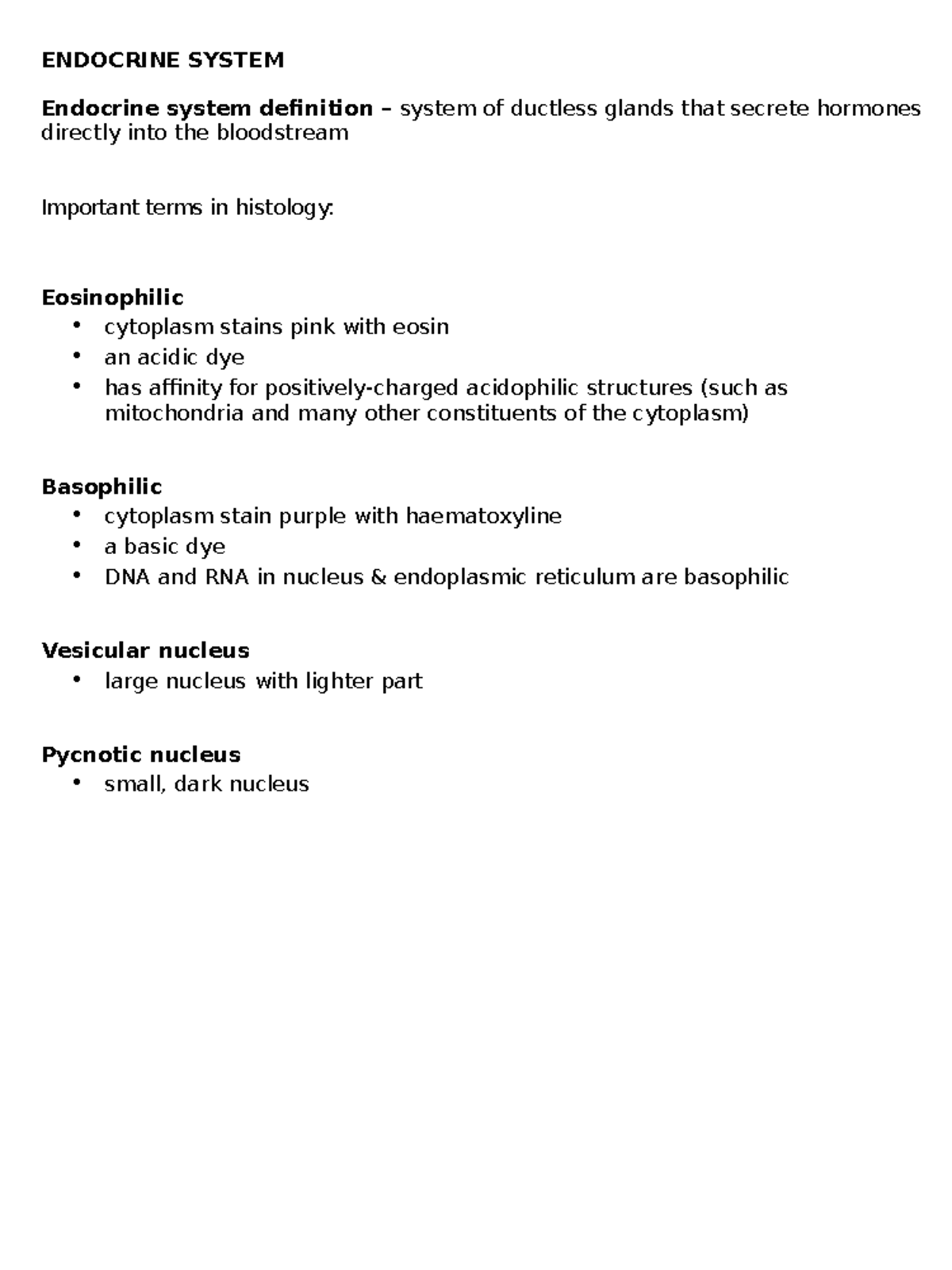 Endocrine System Histology - ENDOCRINE SYSTEM Endocrine system ...